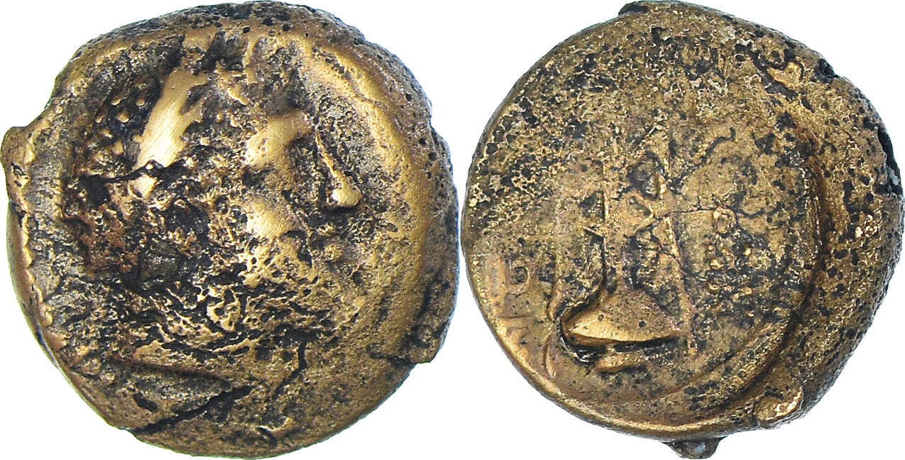 Æ ca. 317-270 BC Neapolis Coin, Campania, Neapolis, Bronze, SNG-France ...