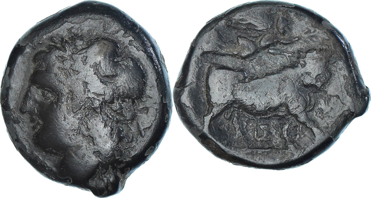 Æ ca. 275-250 BC Neapolis Coin, Campania, Neapolis, Bronze, SNG-Cop:508 ...