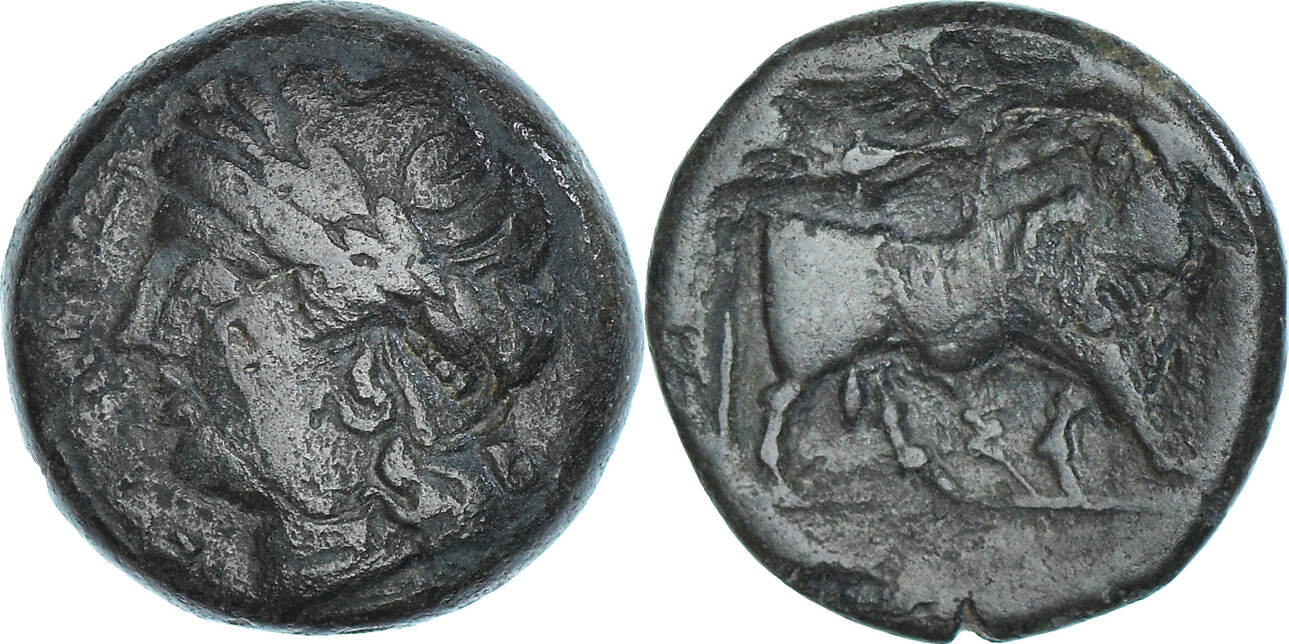 Æ ca. 275-250 BC Neapolis Coin, Campania, Neapolis, Bronze, HGC:1-474 ...
