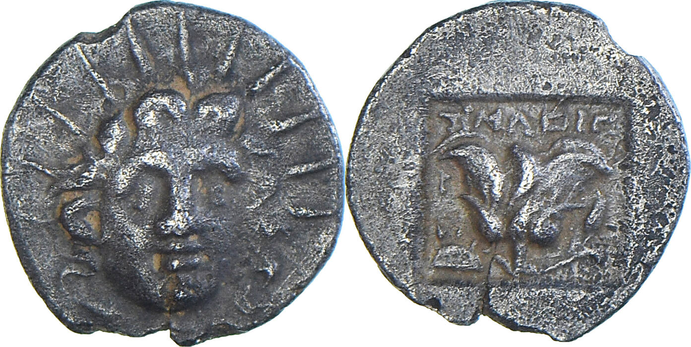 Hemidrachm ca. 125-88 BC Rhodes Coin, Islands off Caria, Rhodes, Silver ...