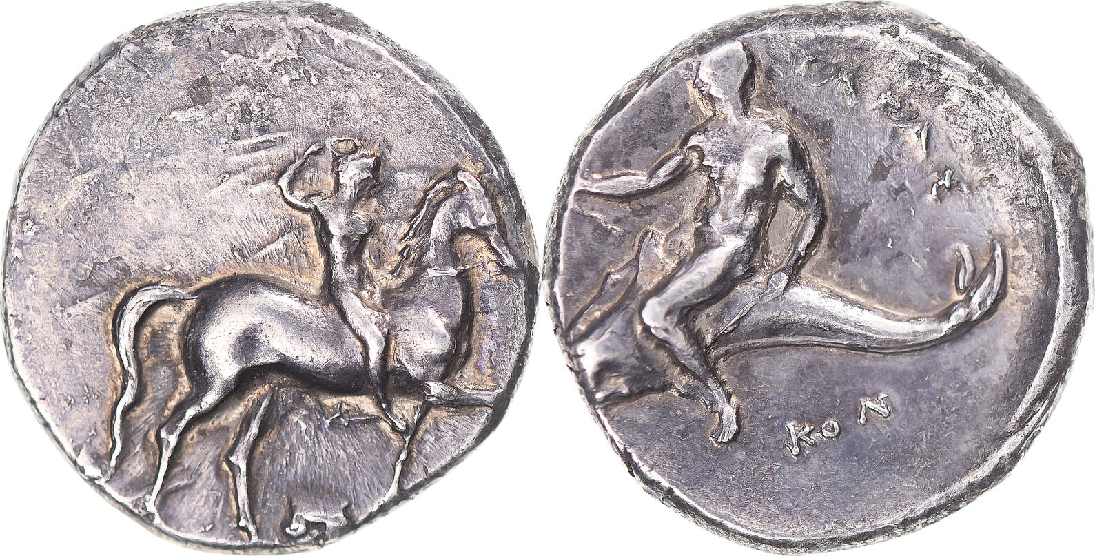 Nomos ca. 332-302 BC Tarentum Coin, Calabria, Tarentum, Silver, HGC:1 ...