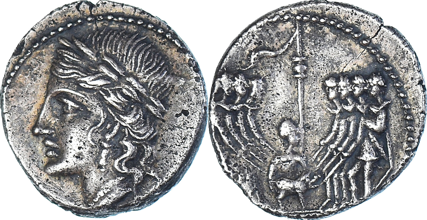 Denarius 90-88 BC Corfinium Coin, Marsic Confederation, Corfinium ...