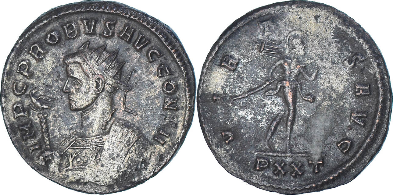 Antoninianus 276-282 Ticinum Coin, Probus, Ticinum, Billon, RIC:432 AU ...