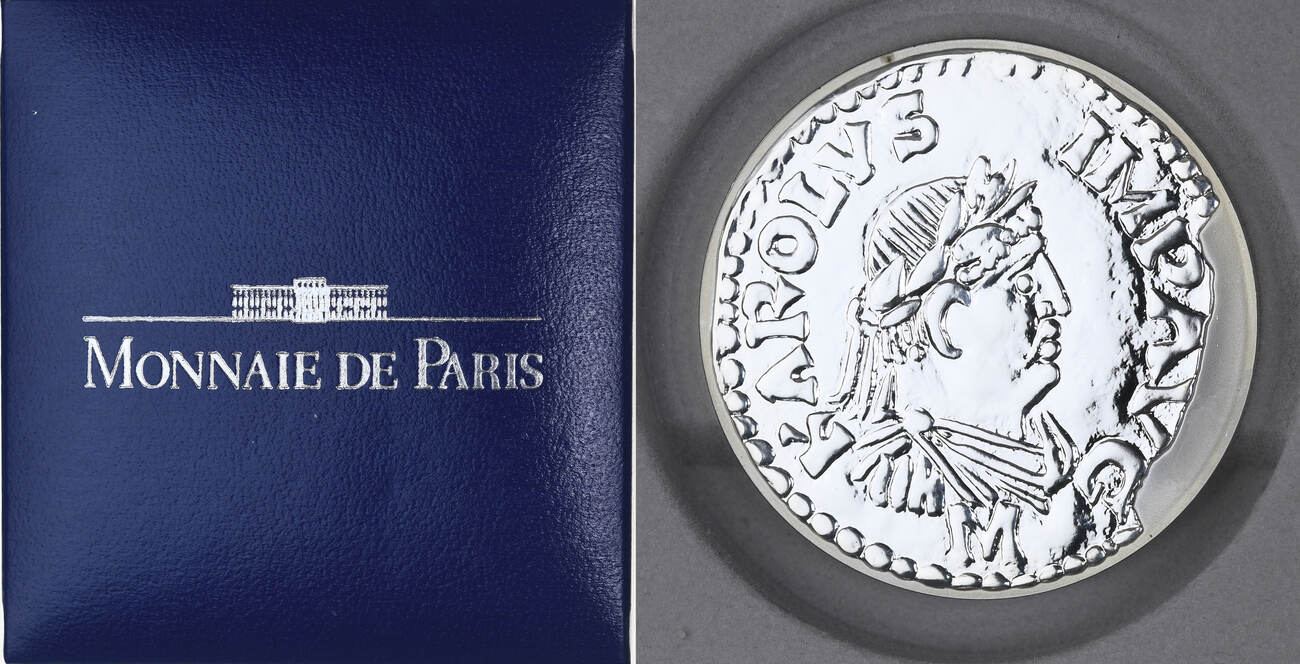 France 10 Francs 2000 Monnaie de Paris Coin, Denier de Charlemagne ...