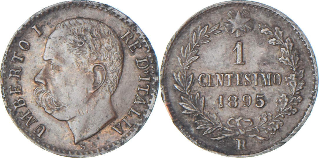 Italy Centesimo 1895 Rome Coin, Rome, Cuivre, KM:30 VF(30-35) | MA-Shops