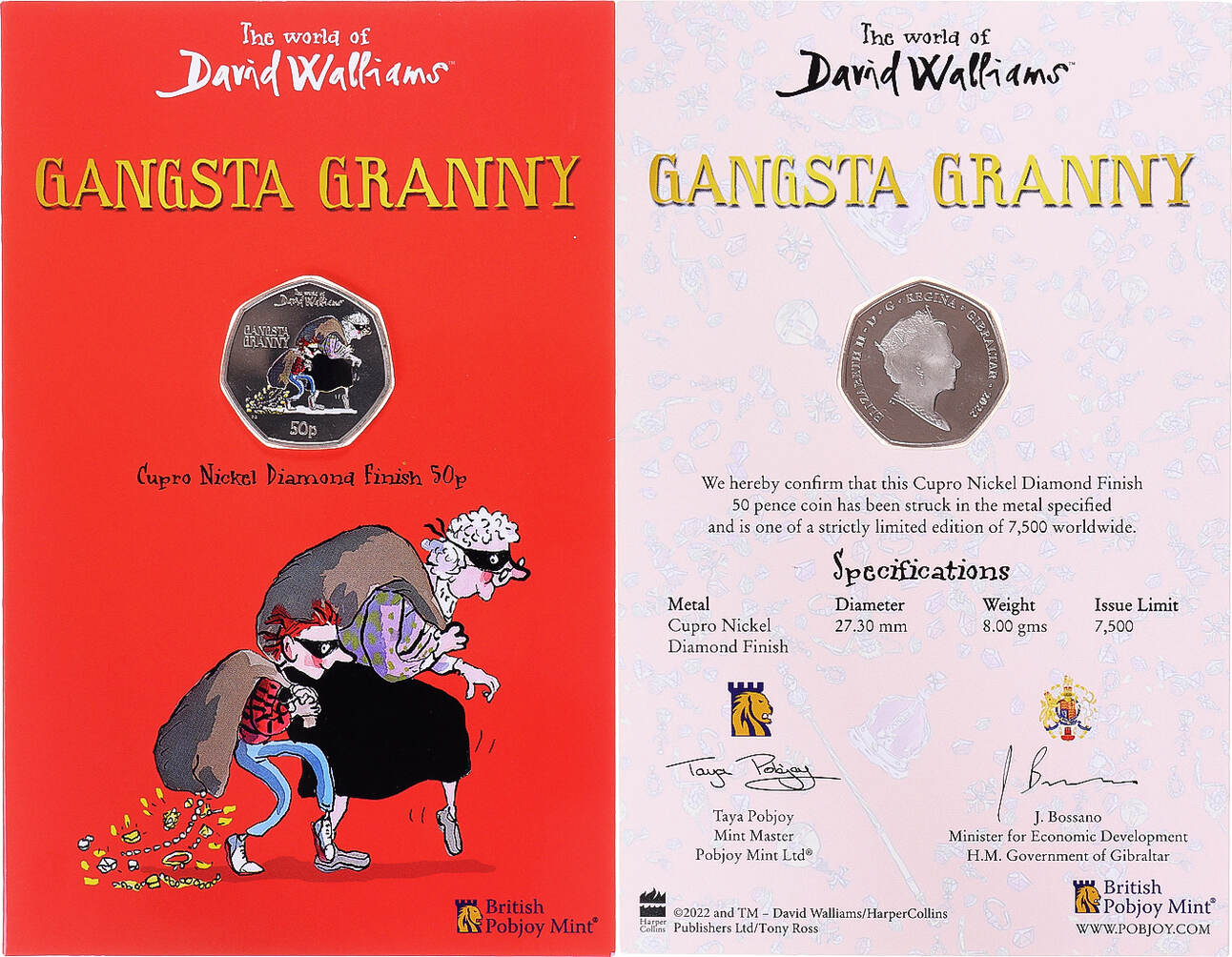 Gibraltar 50 Pence 2022 Pobjoy Mint Coin, Pobjoy Mint, Gangsta Granny ...