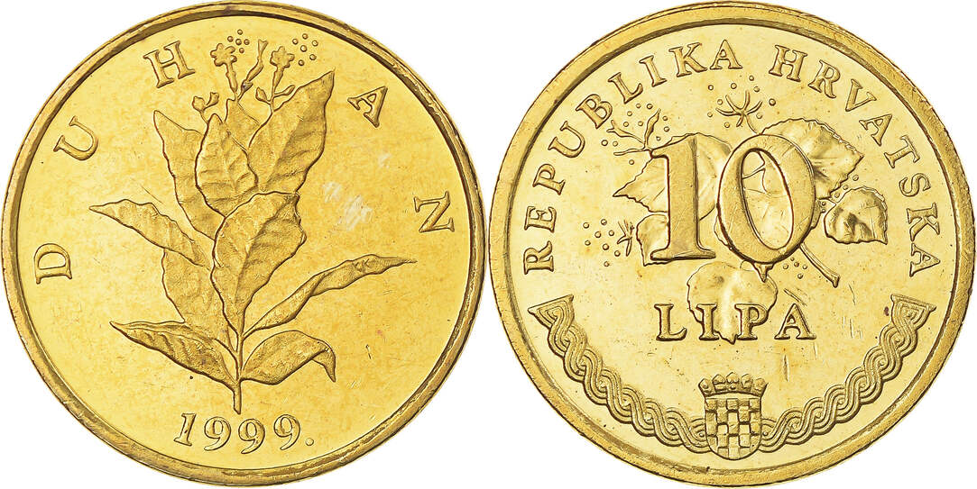 Croatia 10 Lipa 1999 Coin, Brass plated steel, KM:6 AU(55-58) | MA-Shops