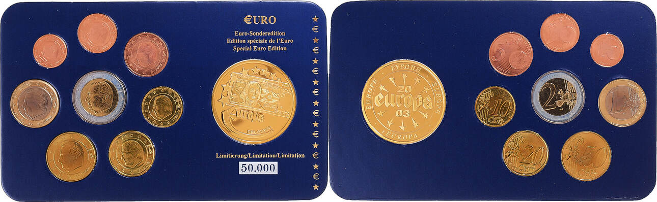 Belgium Euro-Set 1999-2006 Set 8 monnaies Euro, Edition spéciale Europa ...