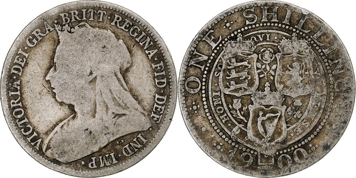Great Britain Shilling 1900 Coin, Victoria, Silver, KM:780 VF(20-25 ...