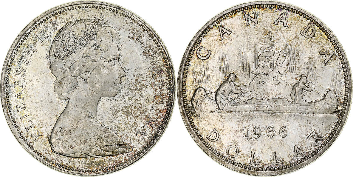 Canada Dollar 1966 Royal Canadian Mint Elizabeth II, Royal Canadian ...