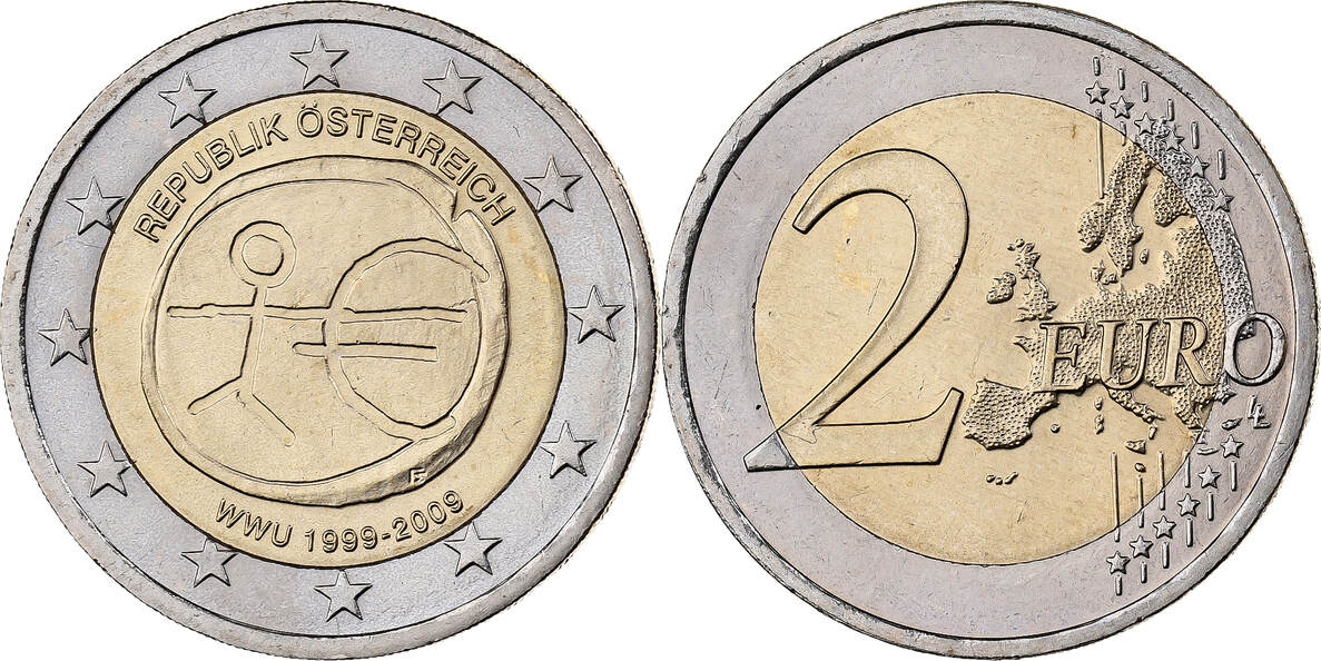 Austria 2 Euro 2009 Vienna Vienna, Bi-Metallic MS(60-62) | MA-Shops