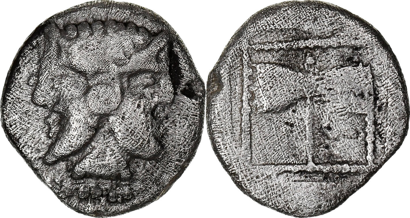 Obol ca. 500-450 BC Tenedos Troas, Tenedos, Silver, HGC:6-381 AU(50-53 ...