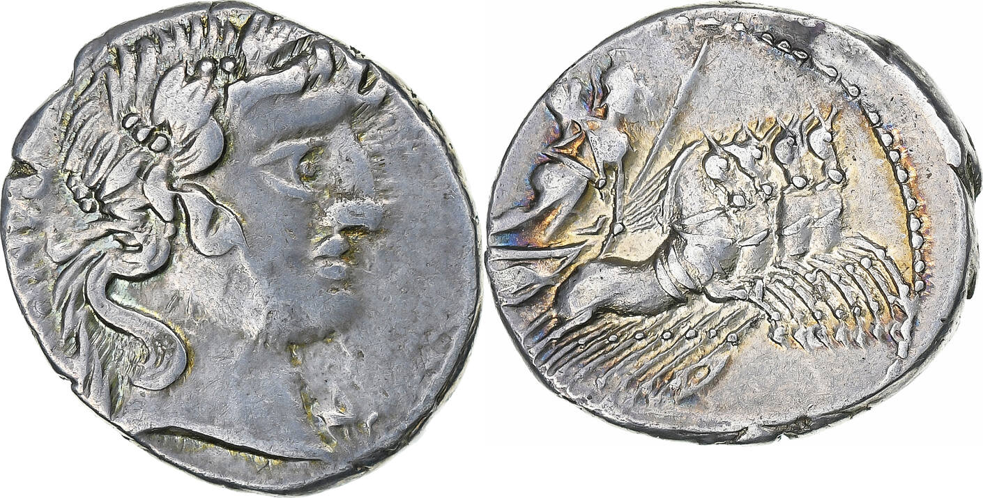 Denarius 90 BC Rome Vibia, Rome, Silver, Crawford:342/5 EF(40-45) | MA ...
