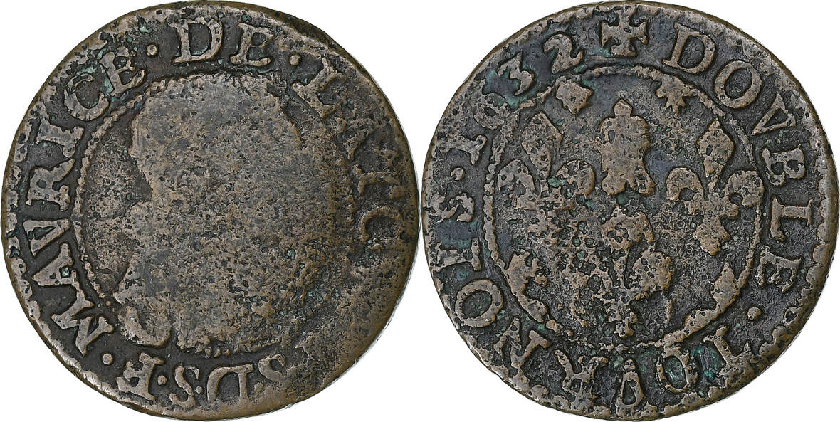 Principality of Sedan Double Tournois 1632 Sedan Frédéric-Maurice de la ...