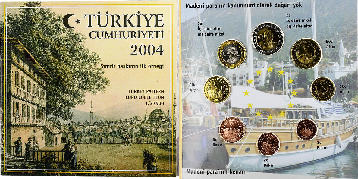 Turkey 1 Cent to 2 Euro 2004 unofficial private coin MS(65-70) | MA-Shops