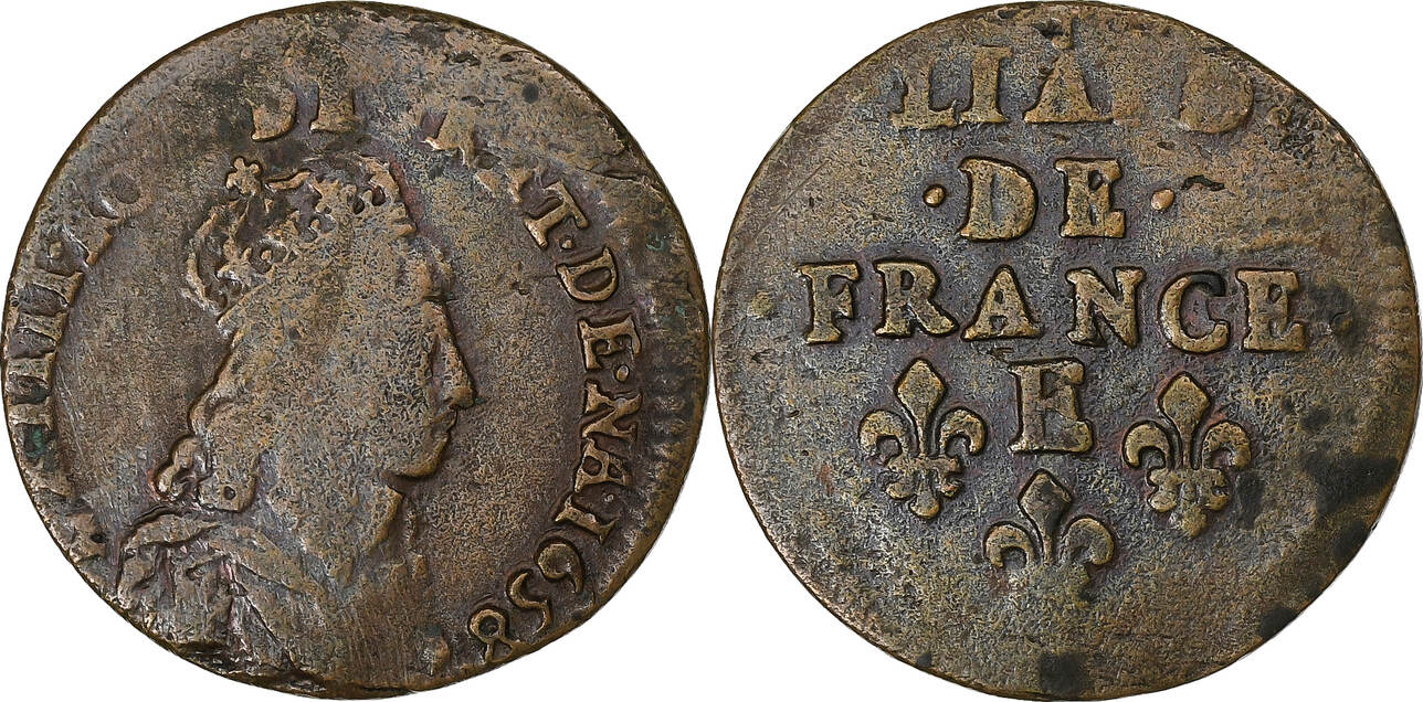France Liard 1658 Meung sur Loire Louis XIV, Meung sur Loire, Copper ...