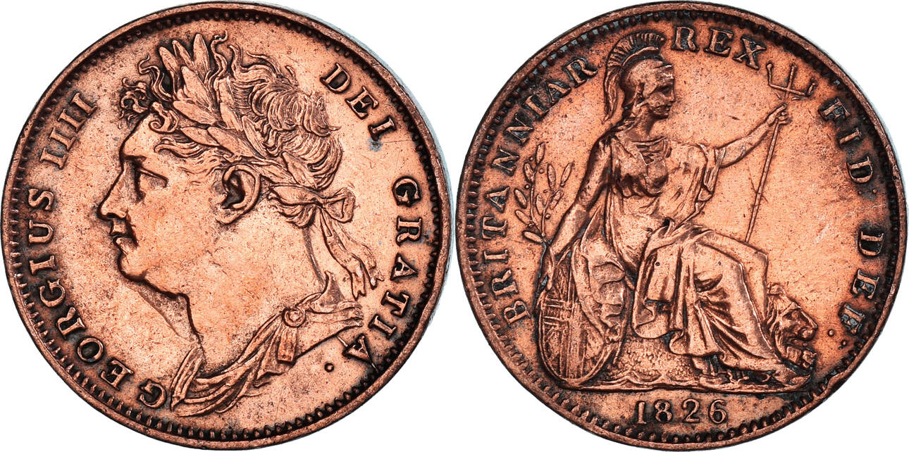 Great Britain Farthing 1826 Coin | MA-Shops