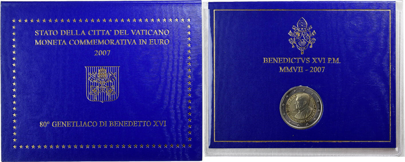 Vatican 2 Euro 2007 Rome Benedict XVI, 80th birthday Pope Benedict XVI ...