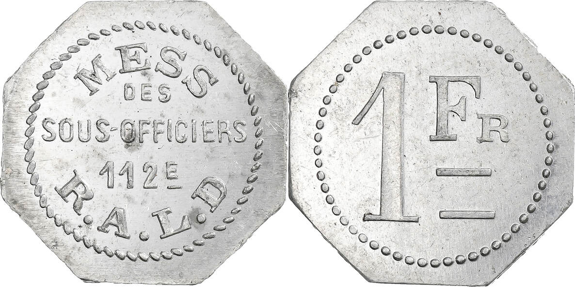 France 1 Franc 112e R.A.L.D., Aluminium AU(55-58) | MA-Shops