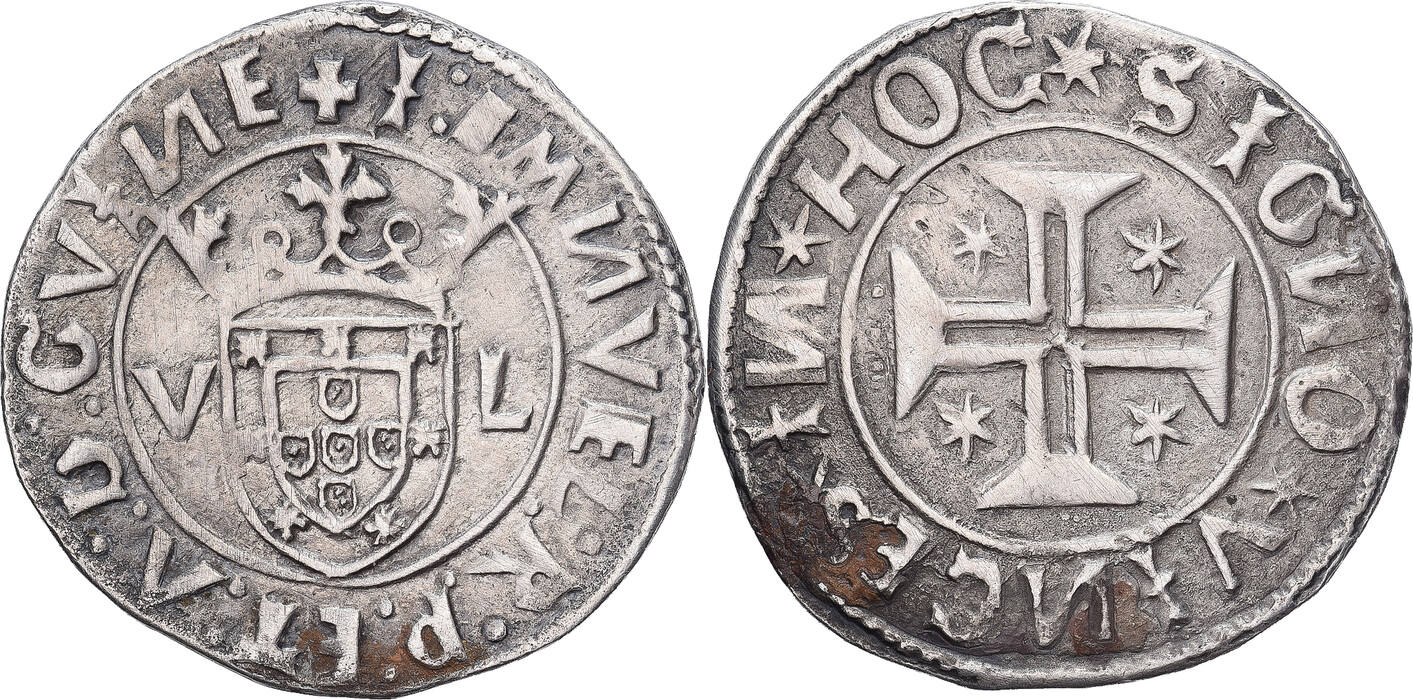 Portugal Tostao 1504-1521 Lisbon Manuel I, Lisbon, Silver EF(40-45 ...