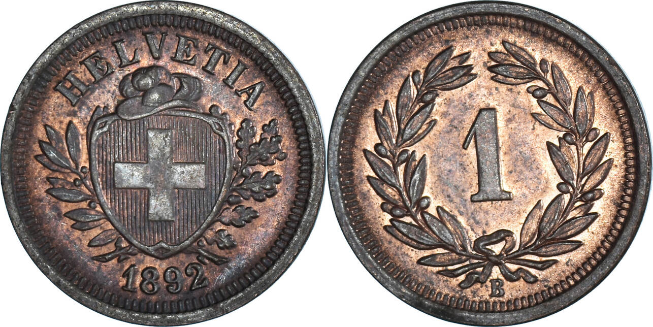 Switzerland Rappen 1892 Coin | MA-Shops