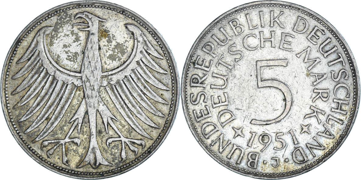 Germany 5 Mark 1951 Coin | MA-Shops