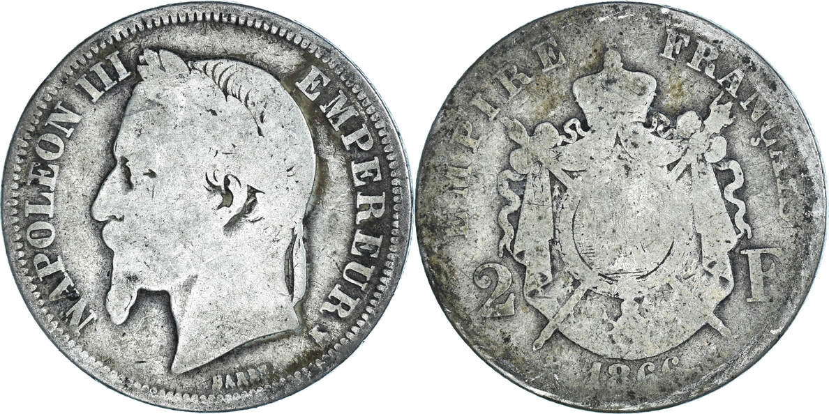 France 2 Francs 1866 Coin | MA-Shops