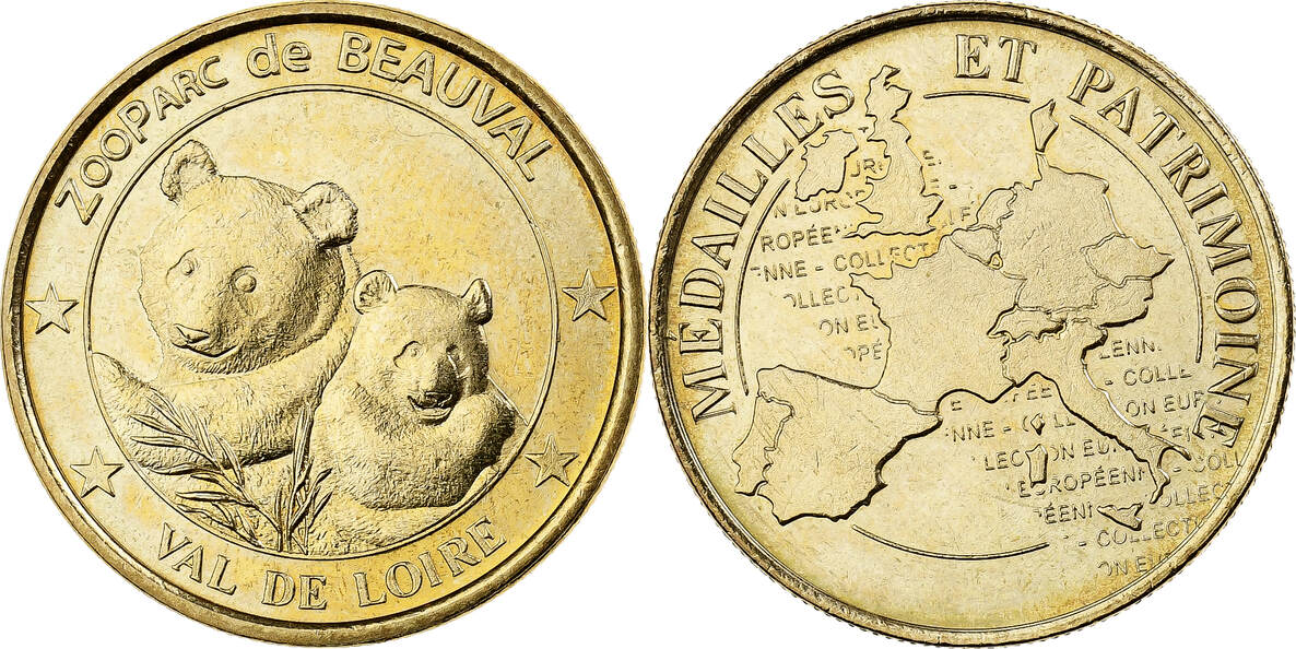 France Token Beauval - Zoo - Pandas, Copper-nickel Aluminium AU(55-58 ...