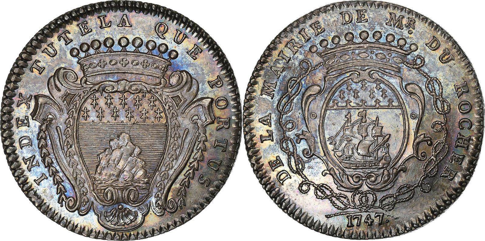 France betaalpenning 1747 François-Pierre Du Rocher, Maire de Nantes ...
