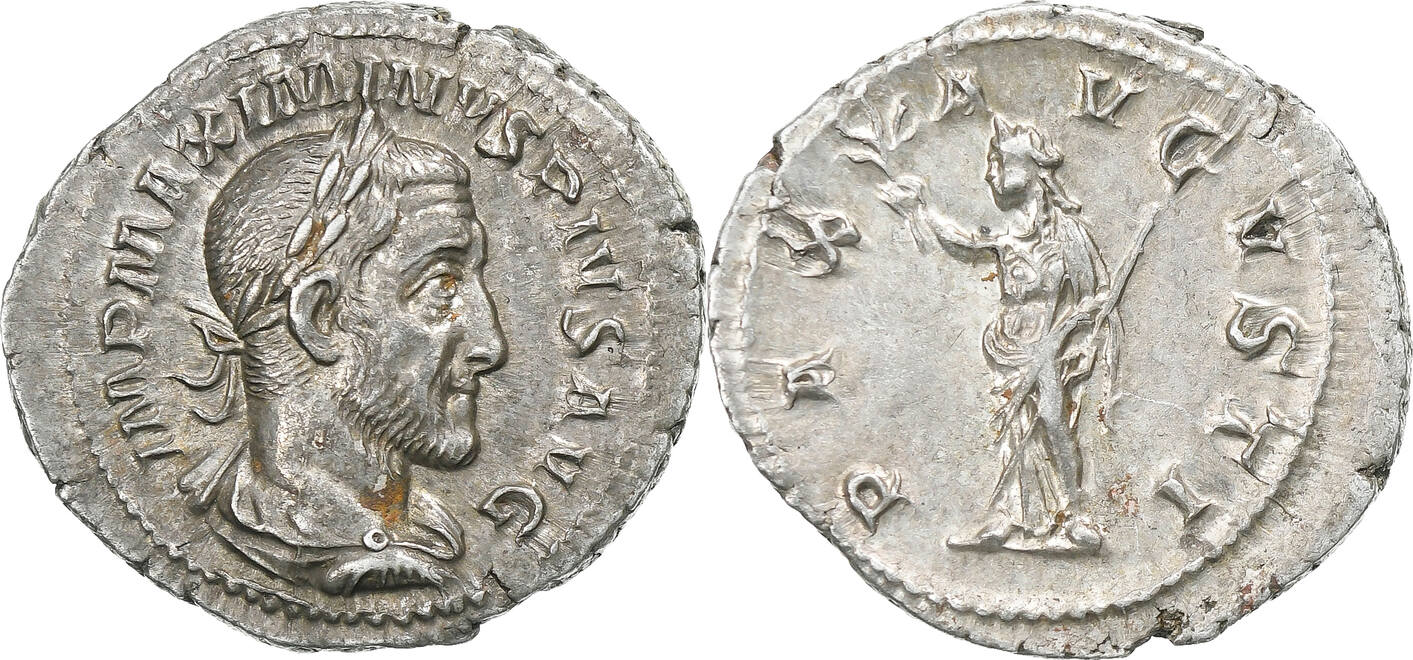 Denarius 235-236 Rome Maximinus I Thrax, Rome, Silver, RIC:12 MS(60-62 ...