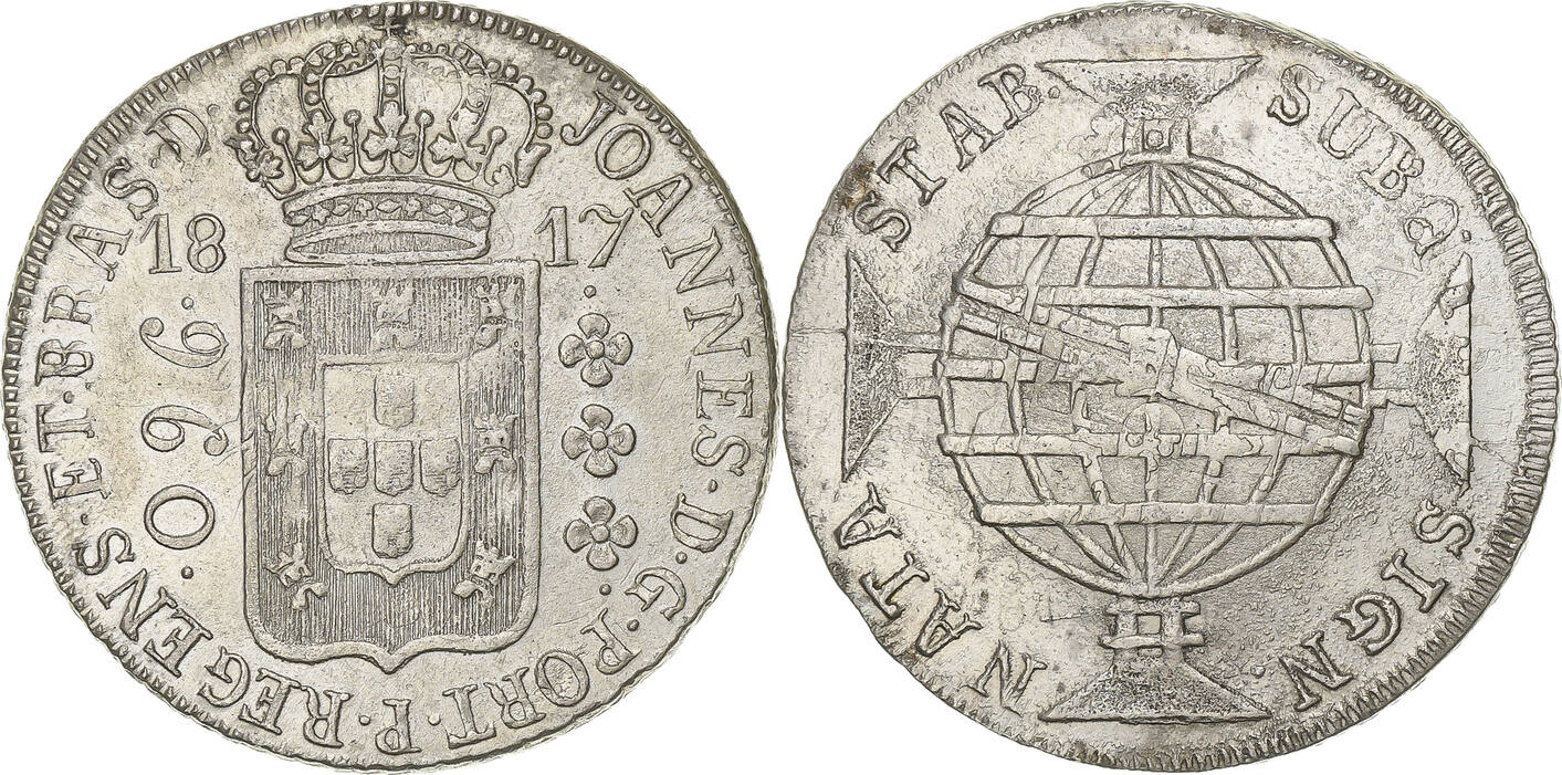 Brazil 960 Reis 1817 Rio de Janeiro João VI, Rio de Janeiro, Overstruck ...