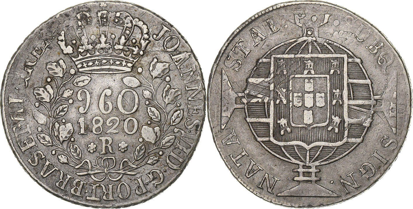 Brazil 960 Reis 1820 Rio de Janeiro João VI, Rio de Janeiro, Overstruck ...
