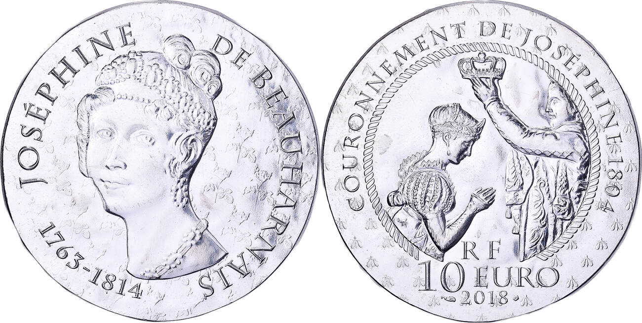France 10 Euro 2018 MDP Joséphine de Beauharnais, Proof, MDP, Silver MS(63) | MA-Shops
