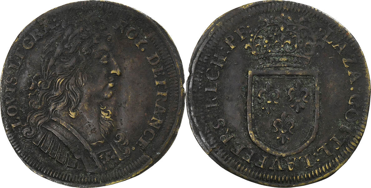 Germany Nuremberg token 1680 ? Nuremberg Louis XIV, Nuremberg, Brass AU ...