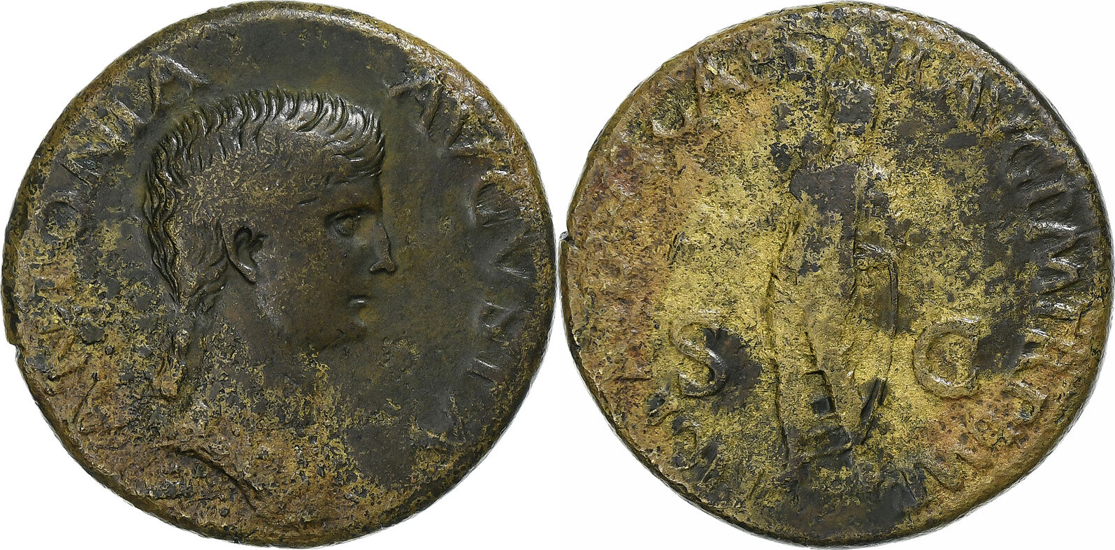 Dupondius 41-50 Rome Antonia, Rome, Bronze, RIC:92 VF(30-35) | MA-Shops