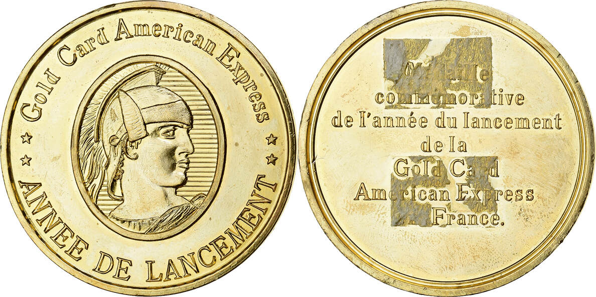 France Medaille Lancement de la Gold Card American Express, Bronze AU ...