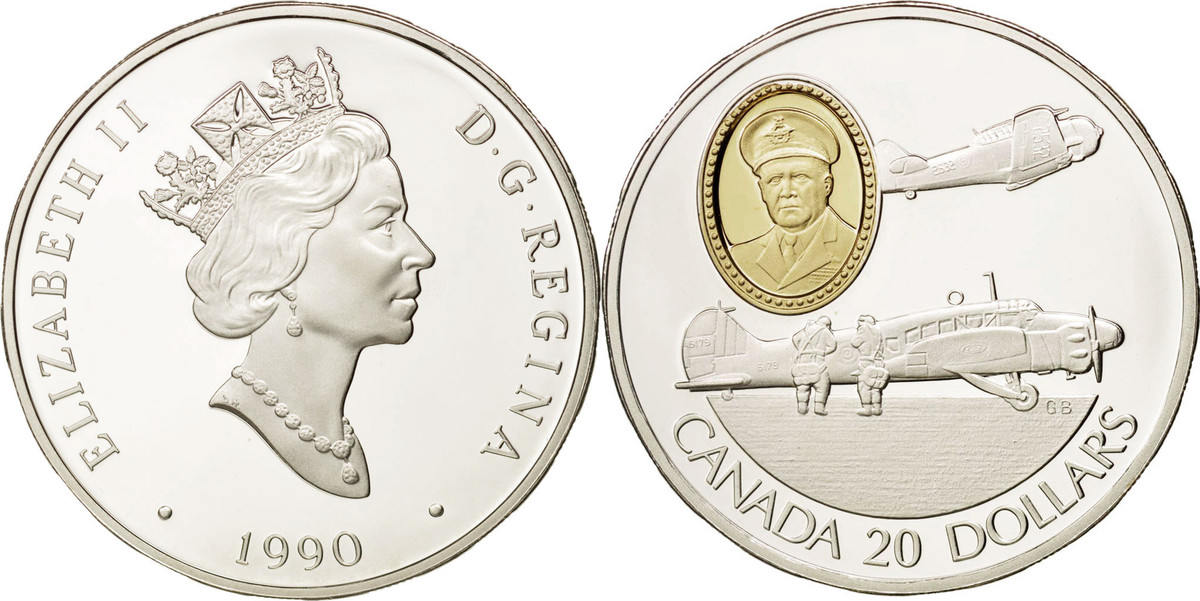 Canada 20 Dollars 1990 Royal Canadian Mint Coin, Elizabeth II, Royal ...