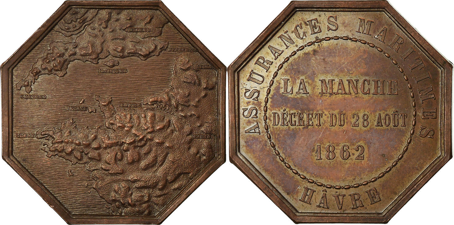 France Token 1862 Insurance, Assurances Maritimes, Hâvre, La Manche MS ...