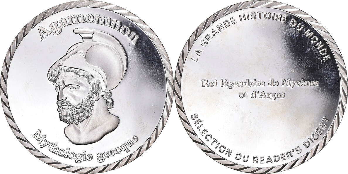 France Medal Mythologie Grecque, Agamemnon, History, Copper-nickel MS ...