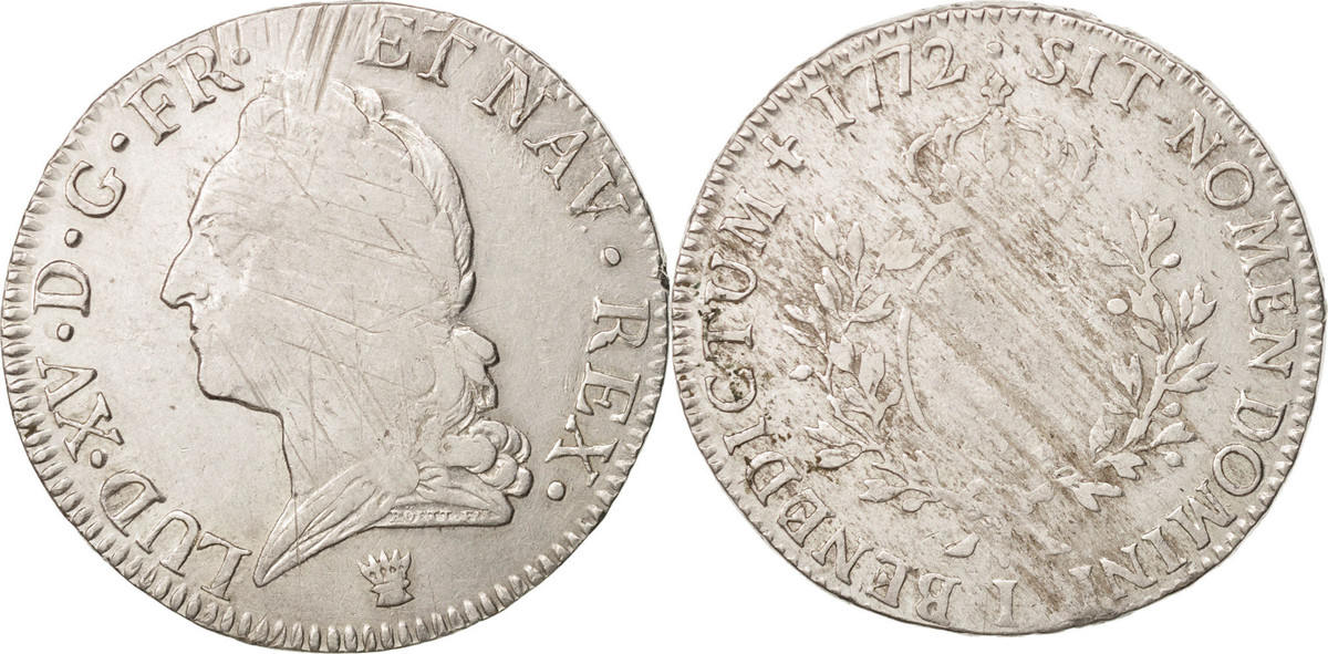 France Ecu 1772 I Coin, Louis XV, Écu à la vieille tête, Limoges F(12 ...