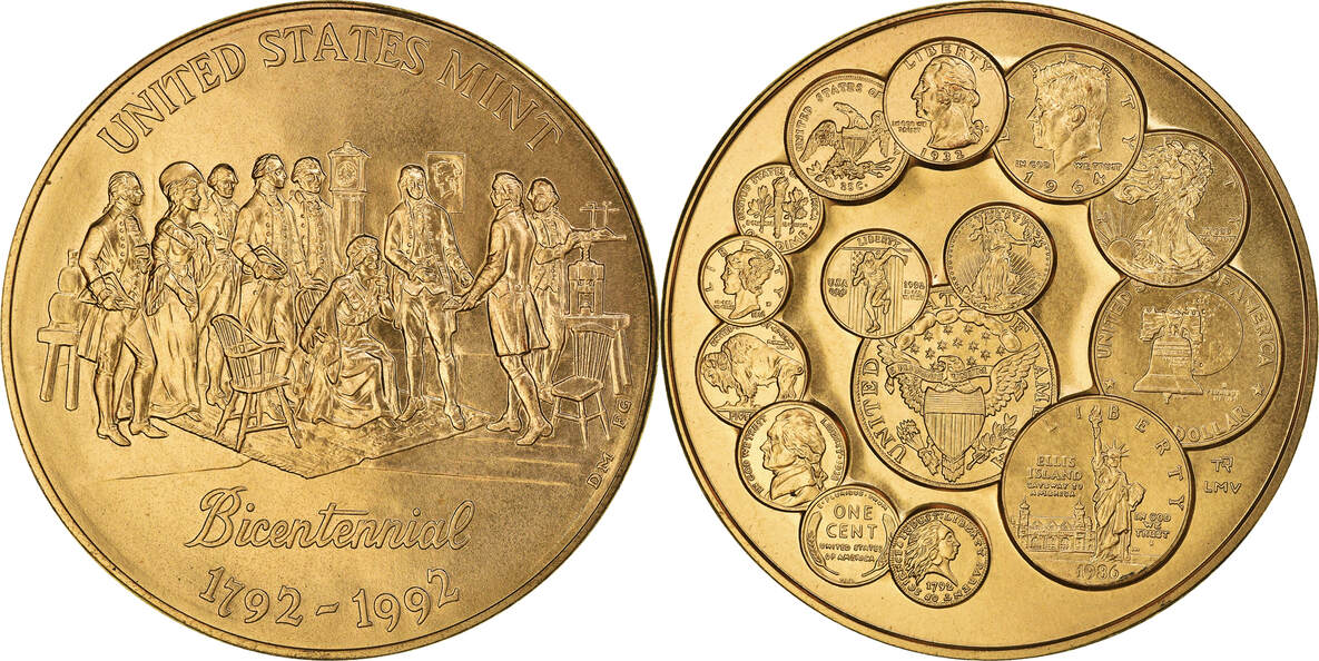 United States of America Token 1992 United States Mint, Bicentennial ...