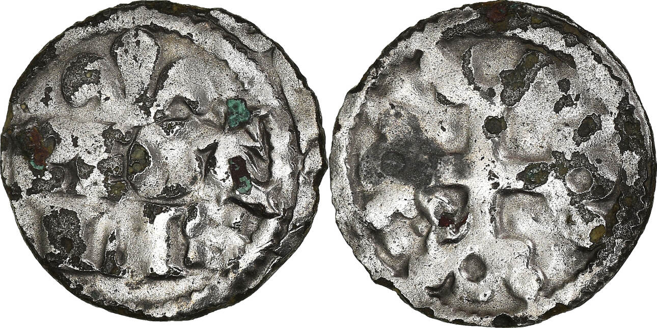 France Parisis Simple 1303-1305 Coin, Philippe IV le Bel, Faux d'Epoque ...