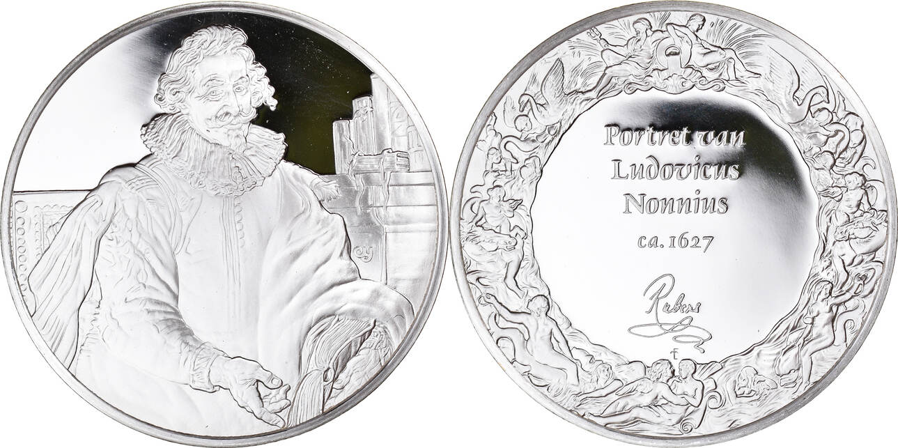 France Medal 1980 Peinture, Rubens, Portrait de Ludovicus Nonnius ...