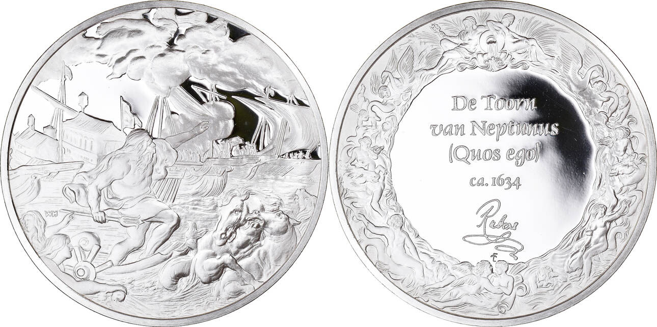 France Medal 1980 Peinture, Rubens, La Colère de Neptune, Proof MS(65 ...