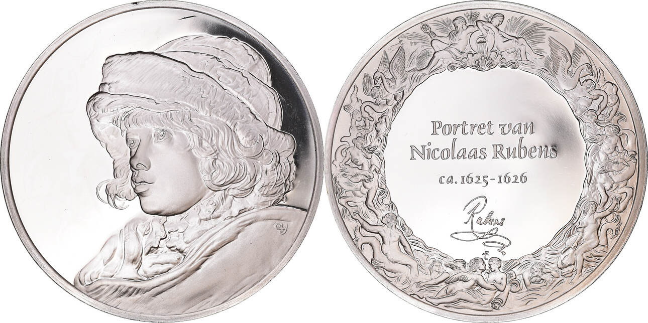 France Medal 1980 Peinture, Rubens, Portrait de Nicolas Rubens, Proof ...
