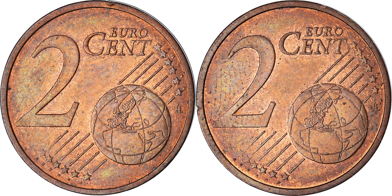 France 2 Centimes d'Euro Double-strike, Coppered Steel AU(50-53) | MA-Shops