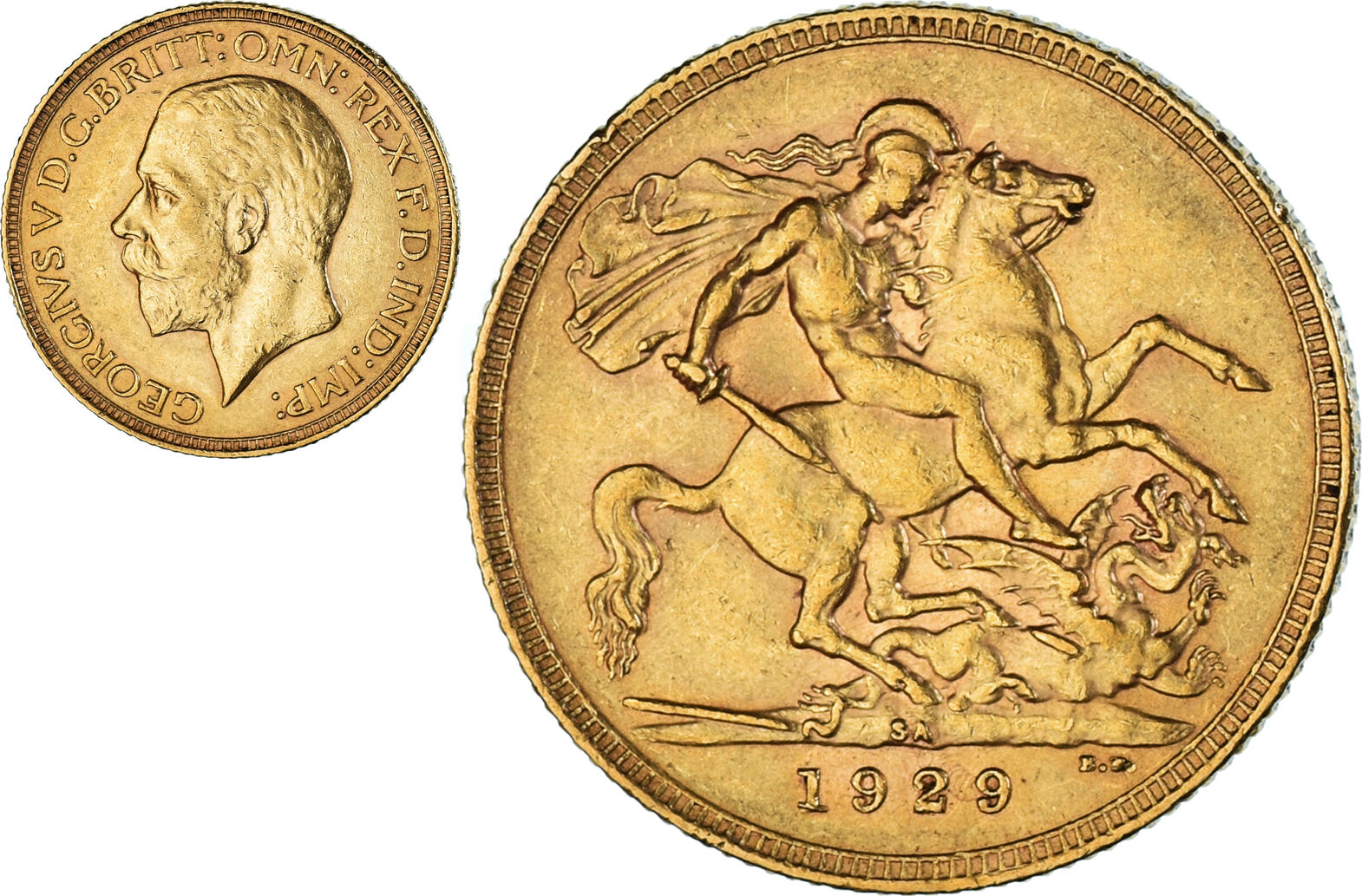 South Africa Sovereign 1929 Pretoria Coin, George V, Souverain ...