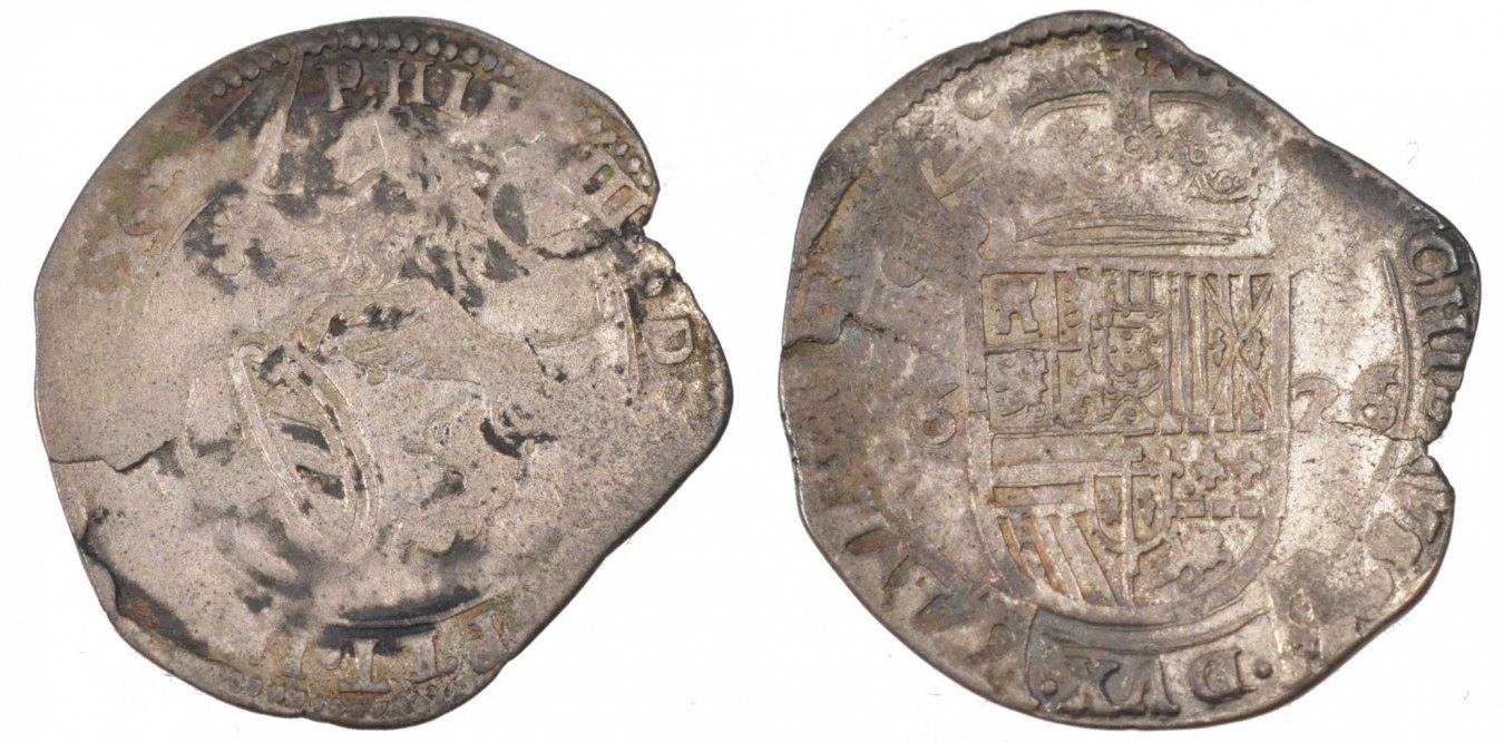 Spanish Netherlands Escalin 1626 Arras Coin, Artois, Arras, Silver F(12 ...