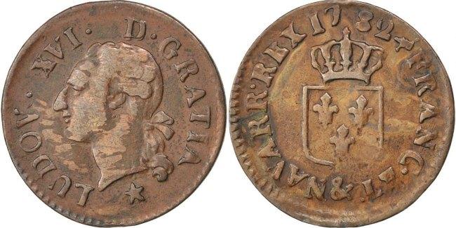France 1782 Aix Coin, Louis XVI, Liard, Aix, Copper, KM:585.15 EF(40-45 ...