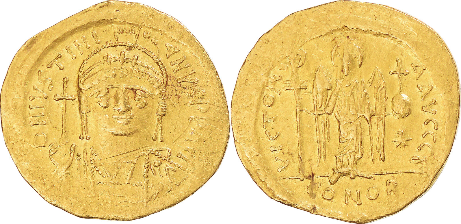 Solidus 527-565 Constantinople Coin, Justinian I, Constantinople, Gold ...